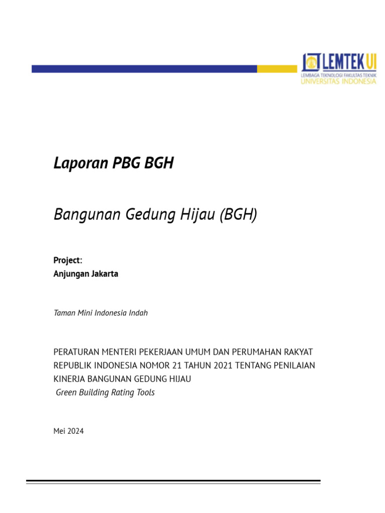 Laporan PBG BGH Final | PDF
