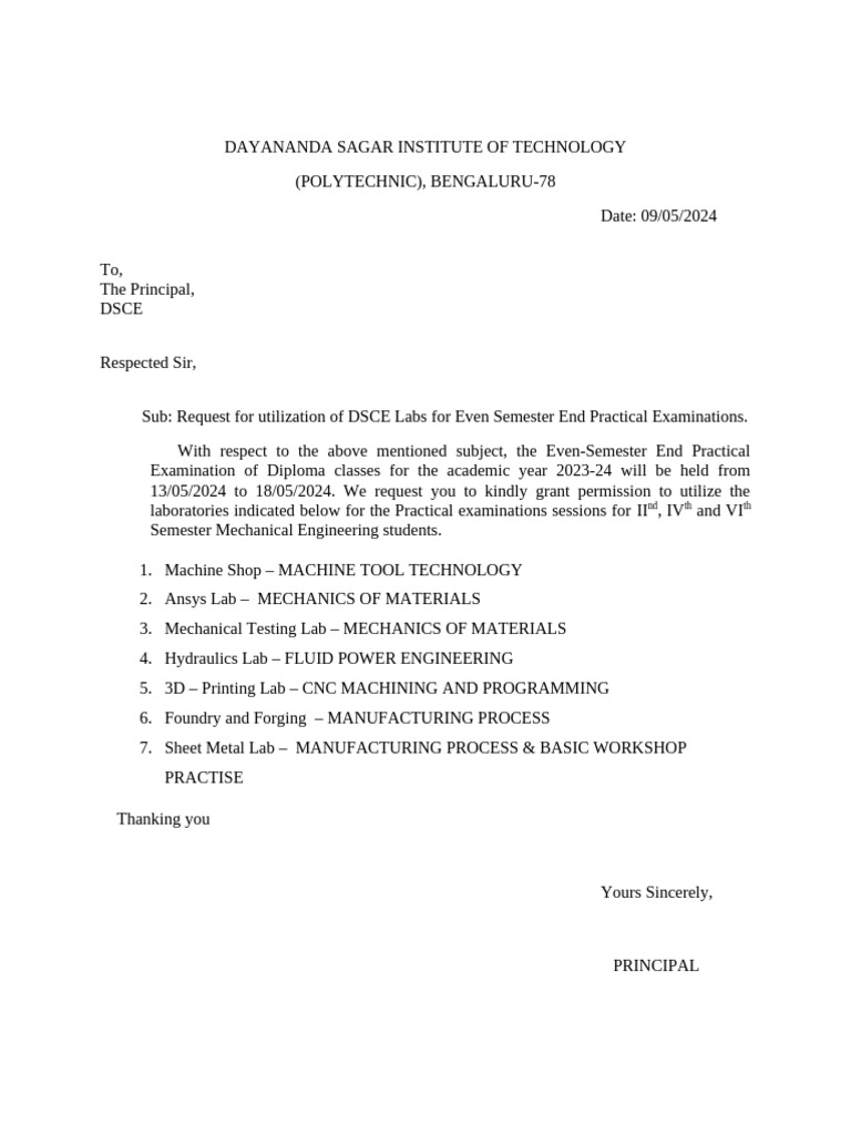 request letter.MECH | PDF