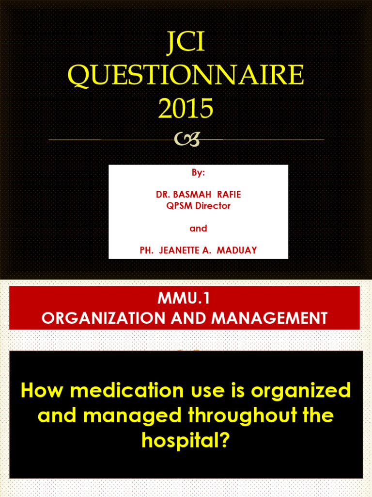 Jci Questionnaire 2015 | PDF