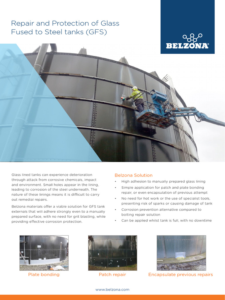 GFS Tank Repair With Belzona | PDF | Corrosion | Technology & Engineering