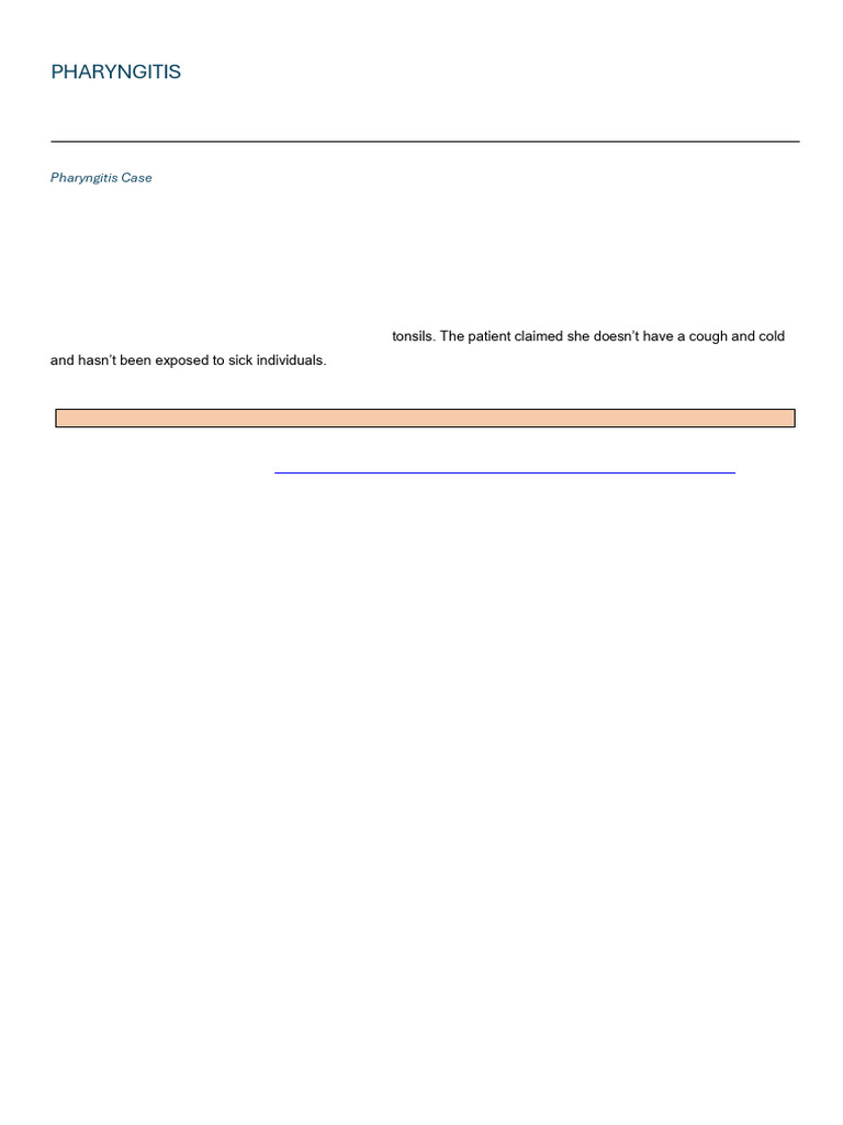 PHARYNGITIS Carepathway | PDF | Diseases And Disorders | Immunology