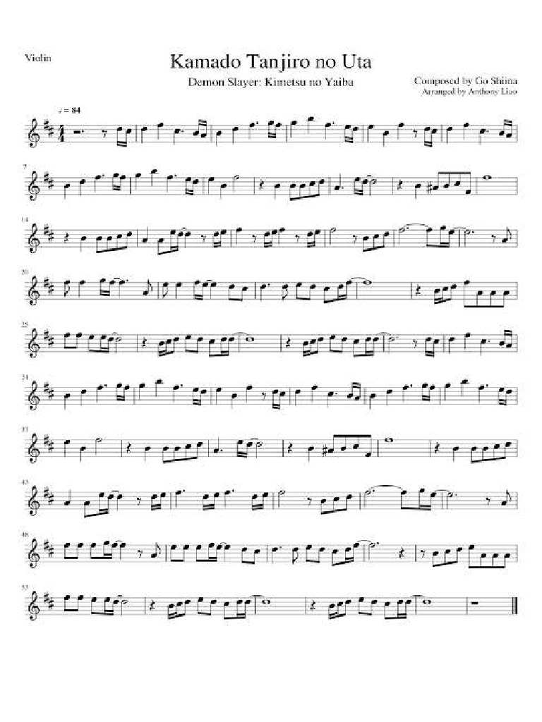 Demon Slayer Music Sheet | PDF