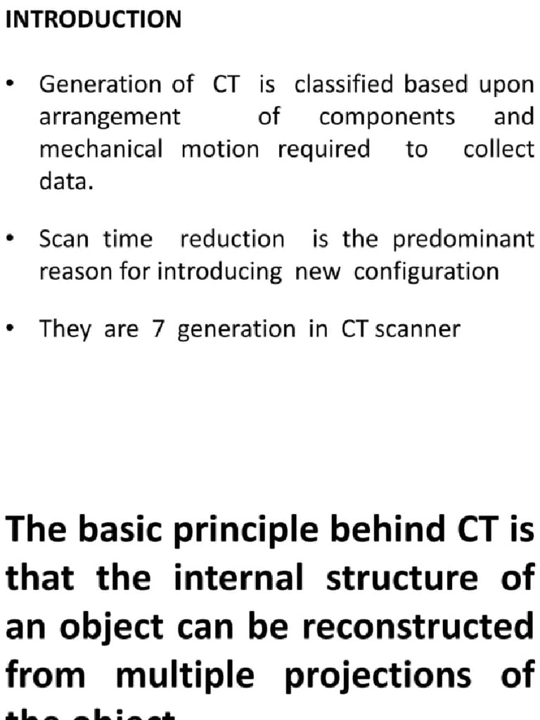 Generations of CT Scanner | PDF