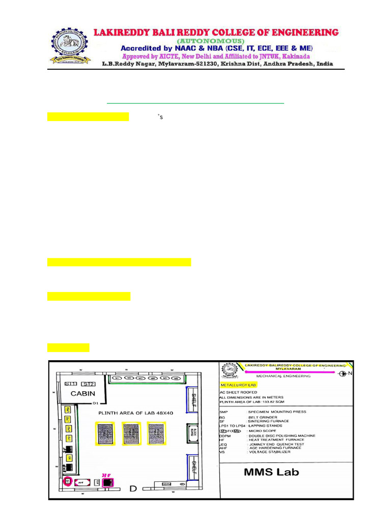 06 Metallurgy & Material Science Lab | PDF