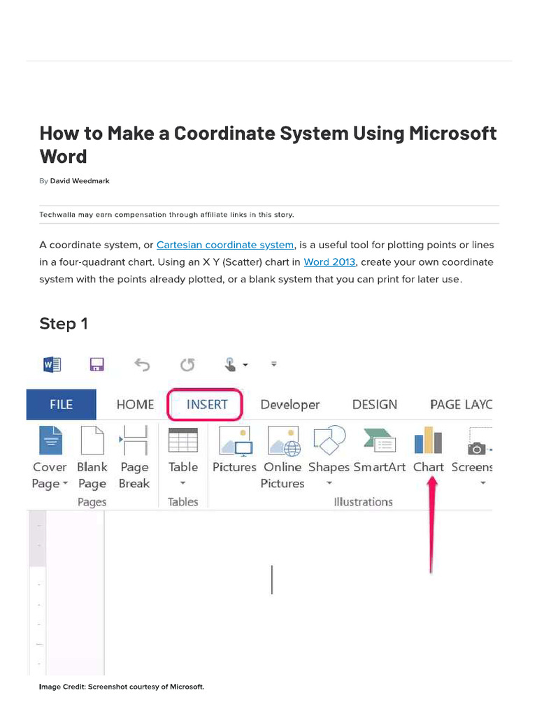 WORD-How To Make A Coordinate System Using Microsoft Word | PDF