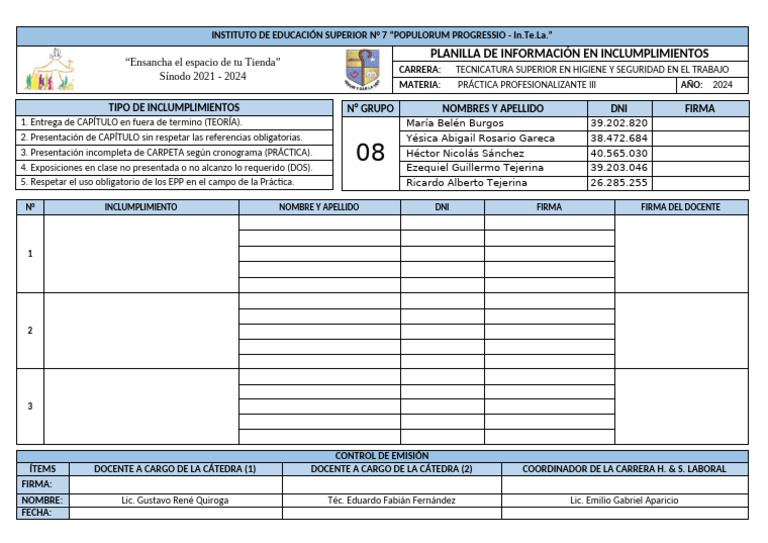 Práctica III Hoja 02 (Planilla de Incumplimiento) | PDF