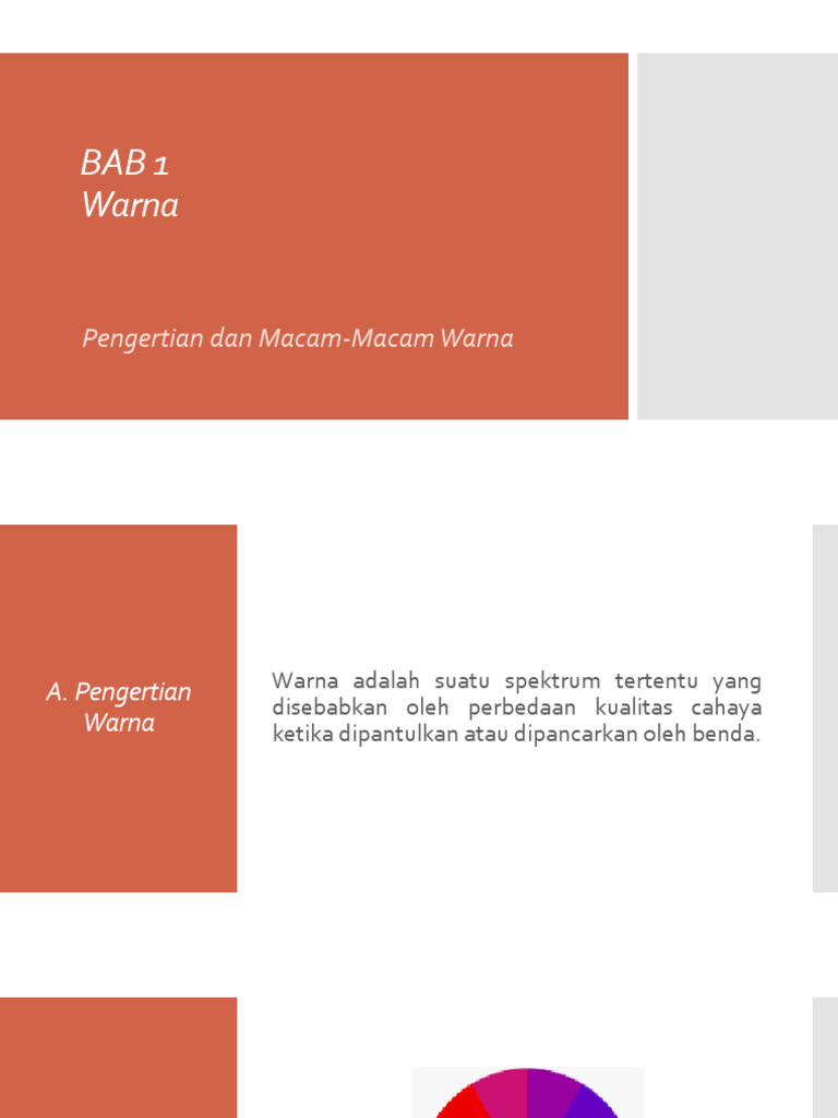 BAB 1 Pengertian Dan Macam-Macam Warna | PDF
