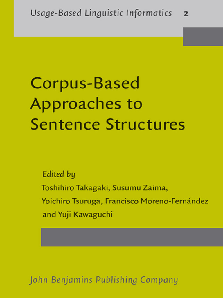 Corpus-Based Approaches To Sentence Structures - Francisco Moreno-Fernandez | PDF