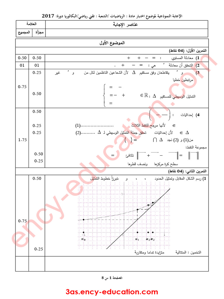 Math MT Bac2017 Correction | PDF