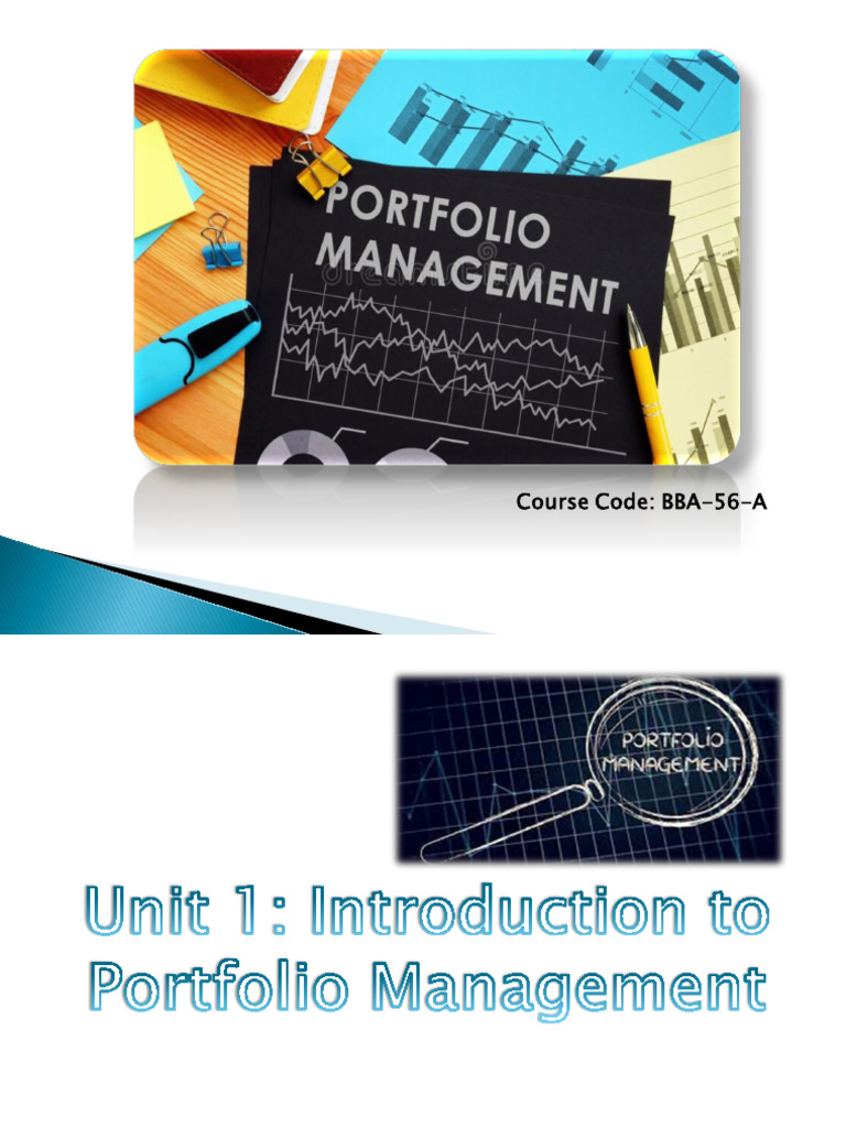 Unit 1_Intoduction to Portfolio Management | PDF
