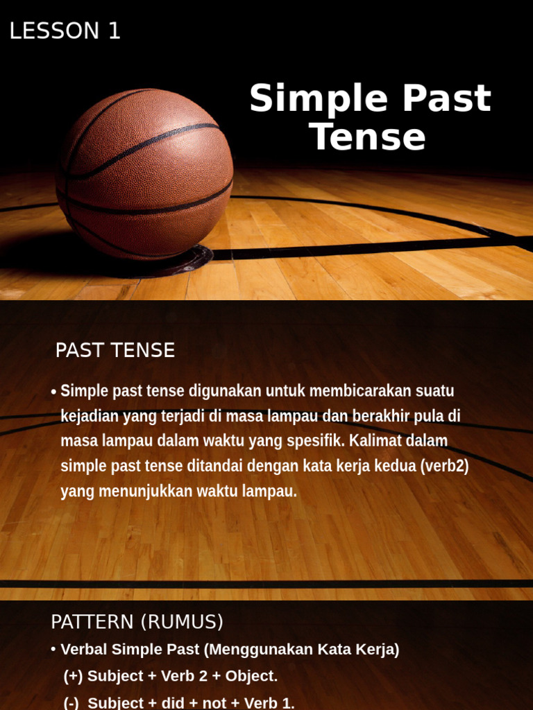 Lesson 1 (Simple Past Tense) | PDF