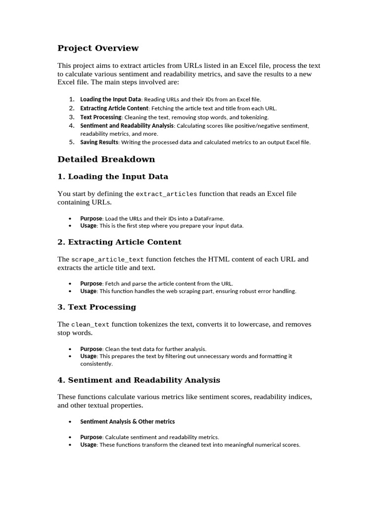 Blackcoffer NLP Project Overview | PDF | Microsoft Excel | Data