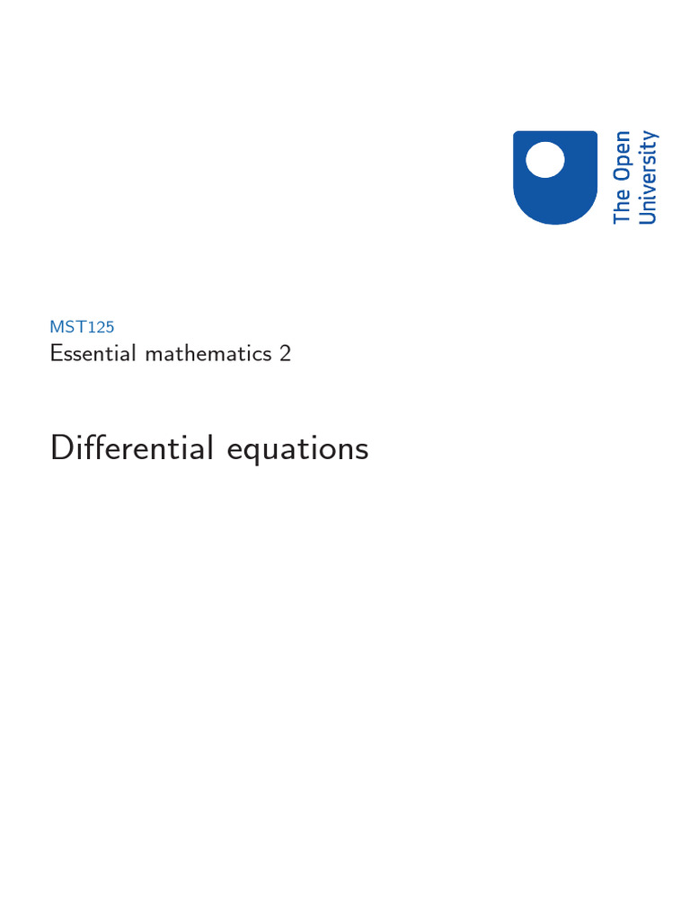 Introduction To Differential Equations | PDF