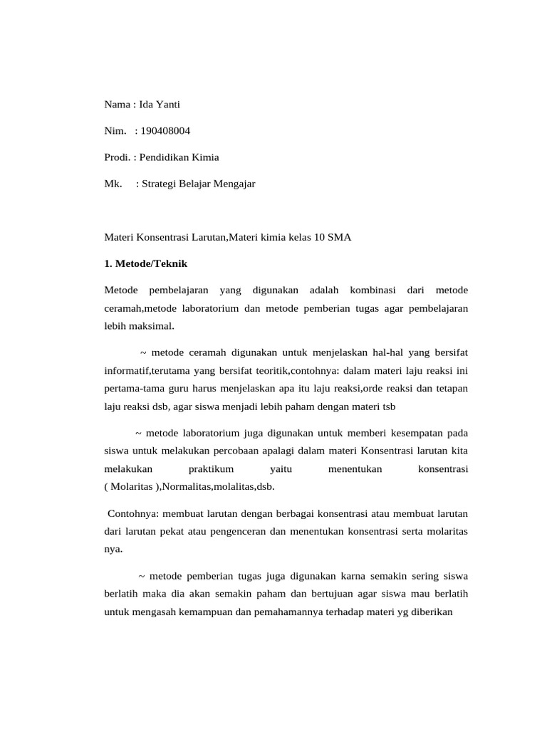 Nama - Ida Yanti - Tugas SBM | PDF