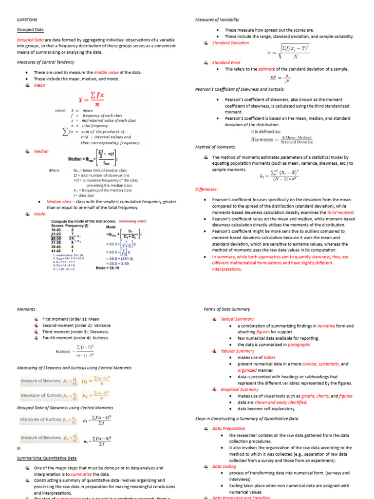 Grouped Data Standard Deviation: Measures of Variability | PDF
