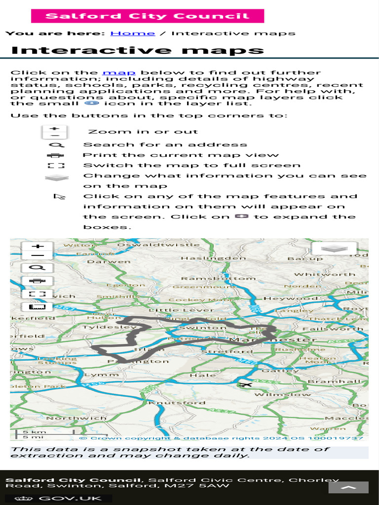 Interactive Maps • Salford City Council | PDF