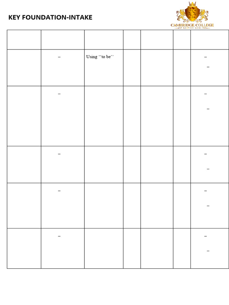 KEY FOUNDATION COURSE PLAN 2months | PDF | Noun | Question