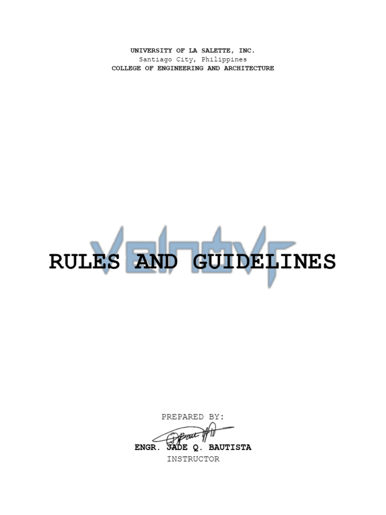Revised Rules and Guidelines | PDF
