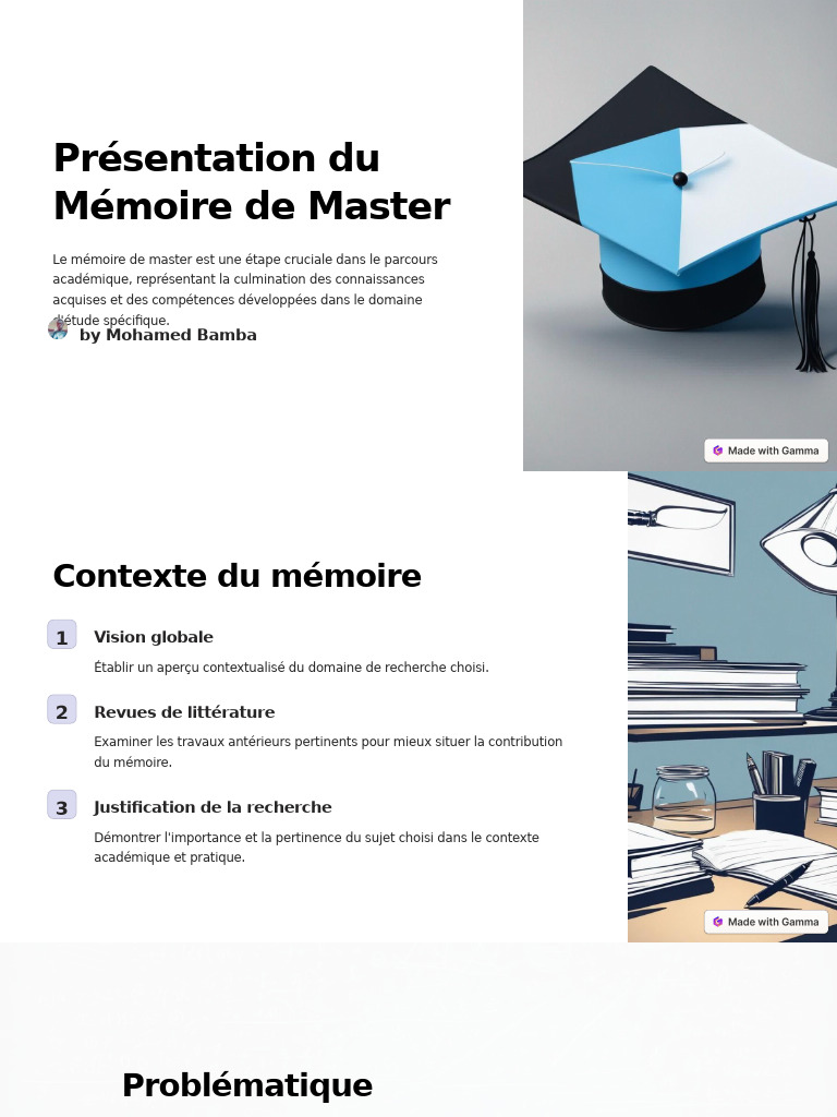 Presentation Du Memoire de Master | PDF