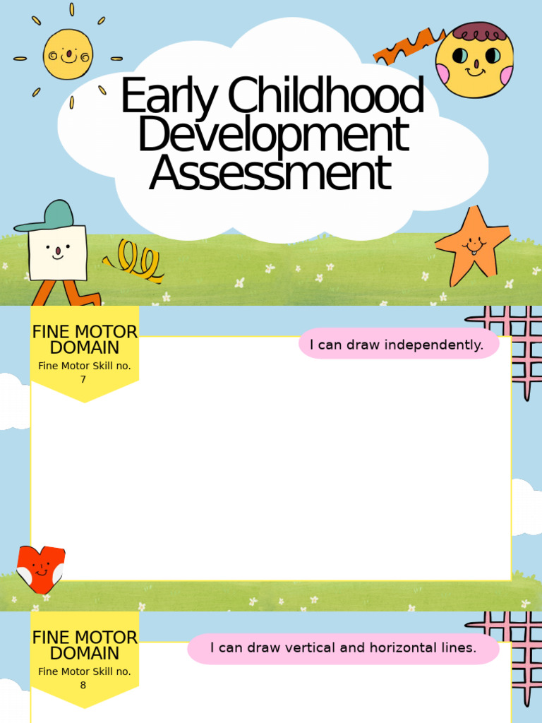 Colorful Kindergarten Early Childhood Development Assessment ECCD ...