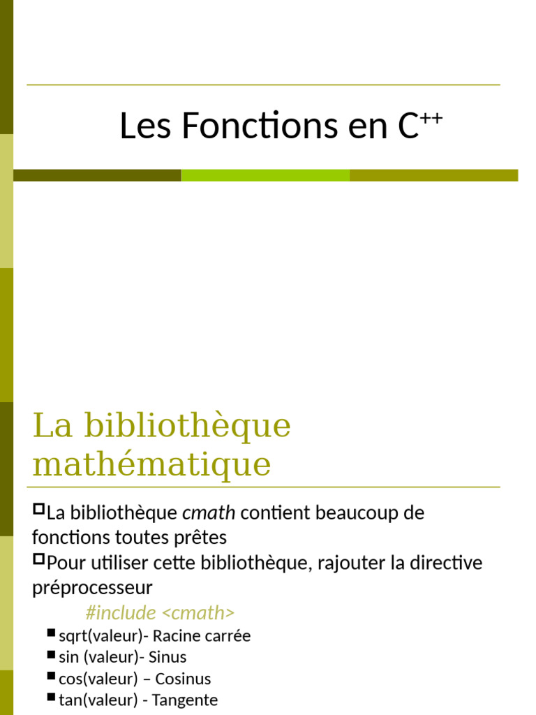4-Les Fonctions en C++ | PDF