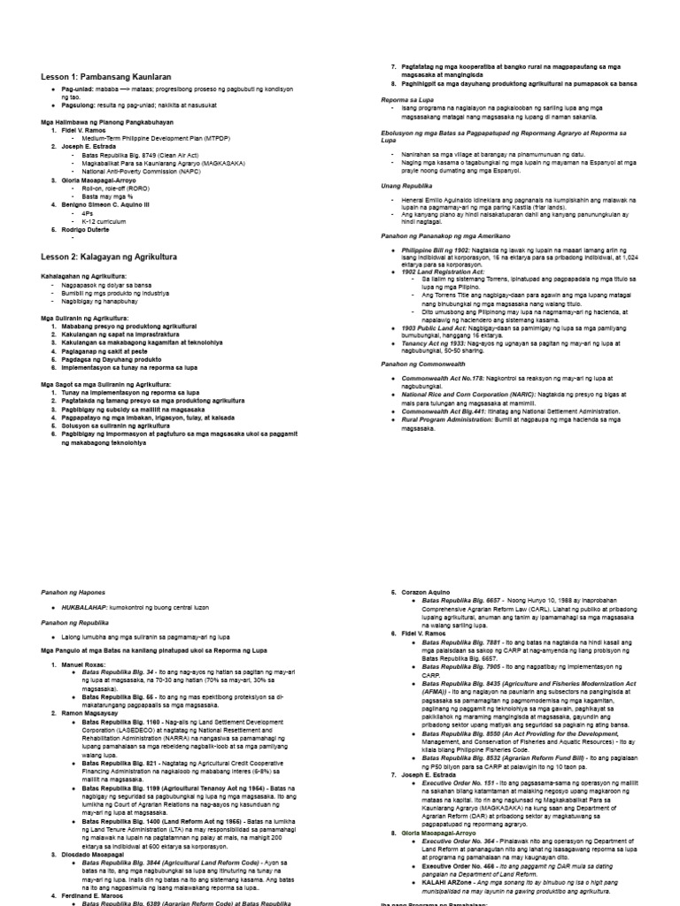 AP G10 4TH QUARTER LESSONS 1 To 3 | PDF