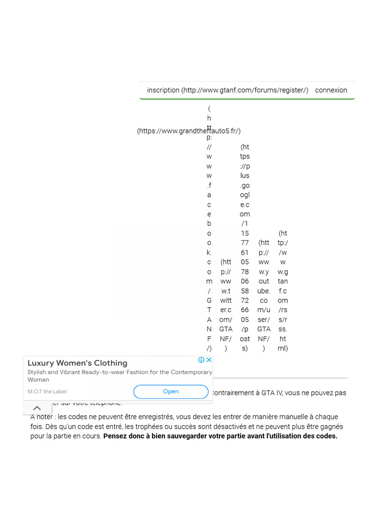 GTA 5 - GTA v - Les Codes Xbox 360 | PDF