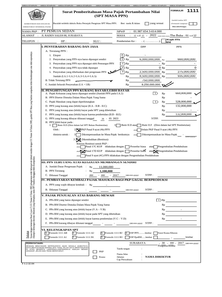 SPT Masa PPN 1111 | PDF