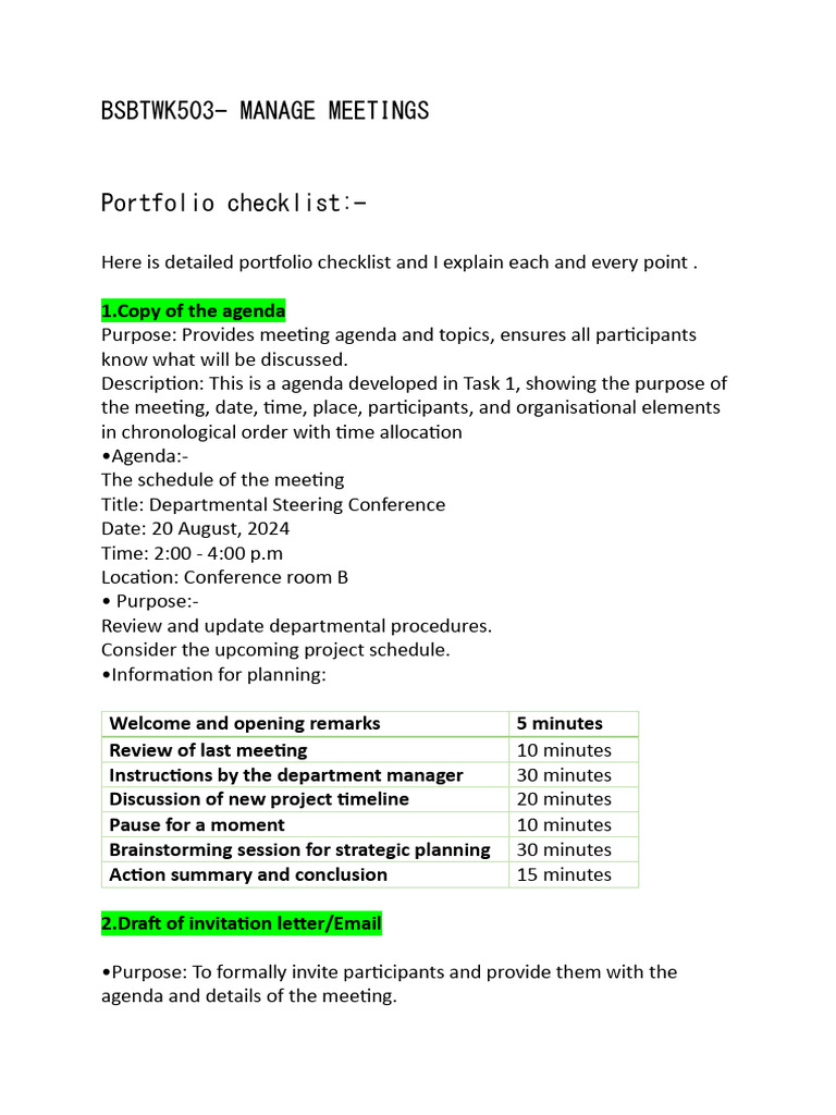 Portfolio Checklist | PDF