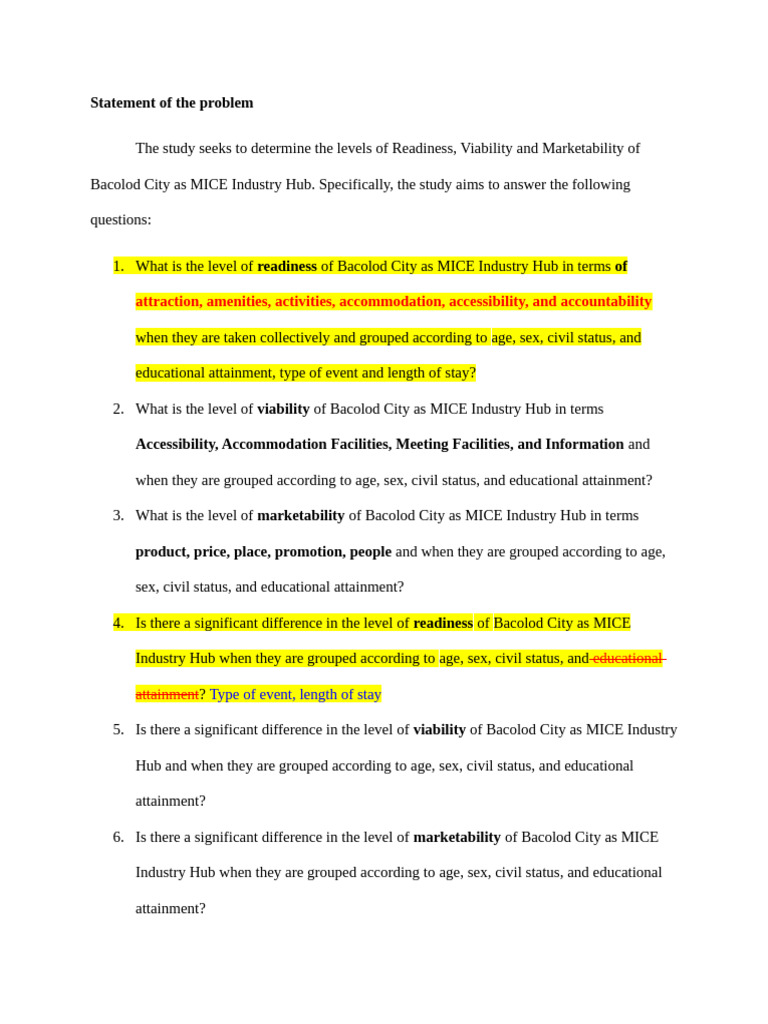 MICE Statement of The Problem | PDF