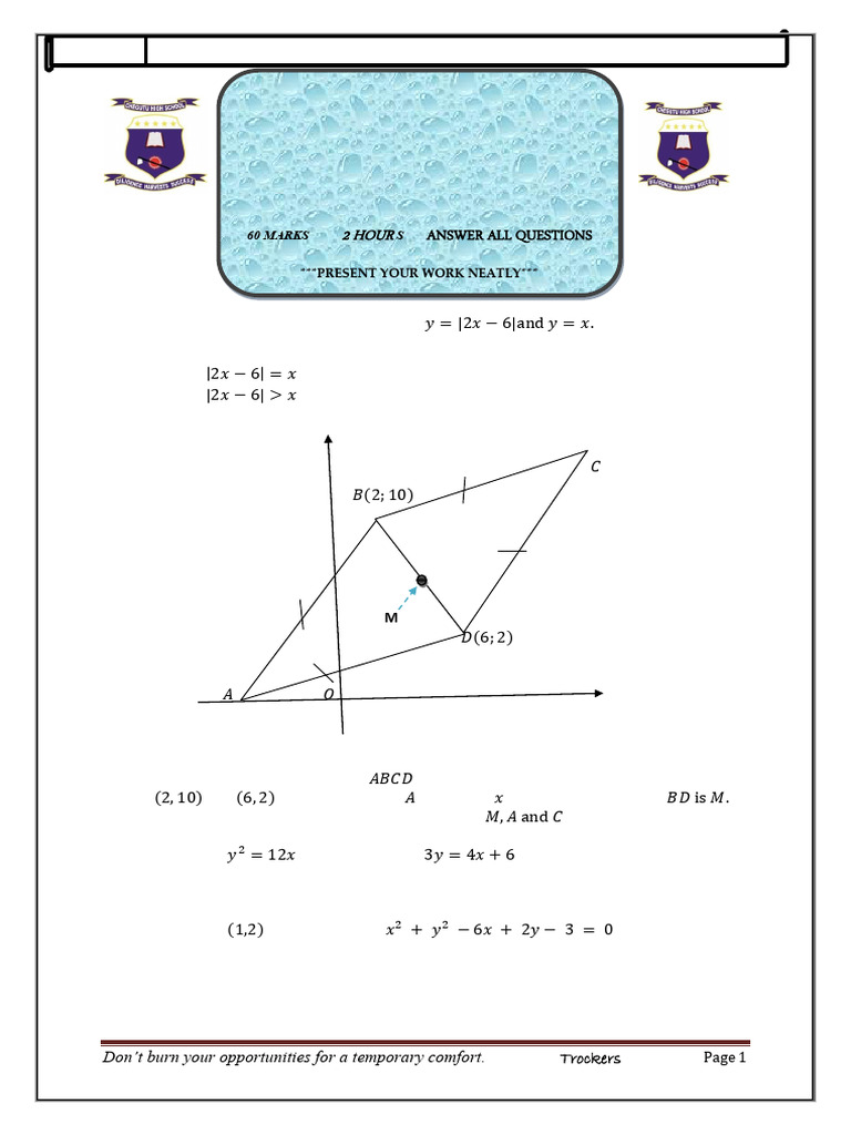 3 Graphs and Coordinate Geometry | PDF