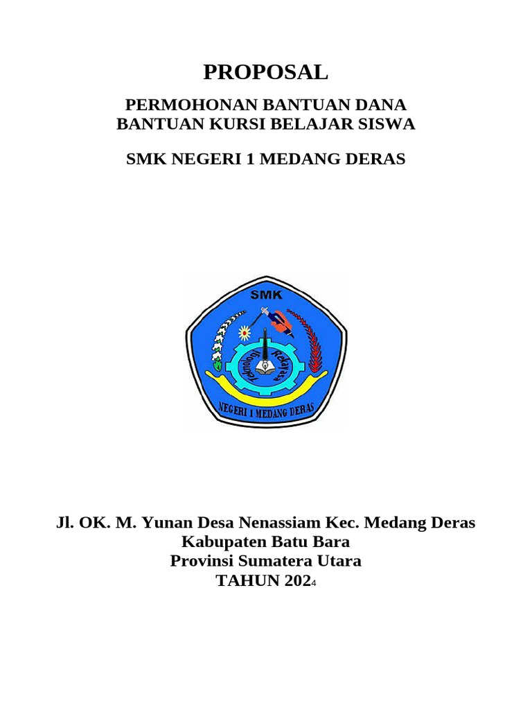 Proposal Mohon Bantuan Kursi Belajar Siswa - PT Inalum | PDF
