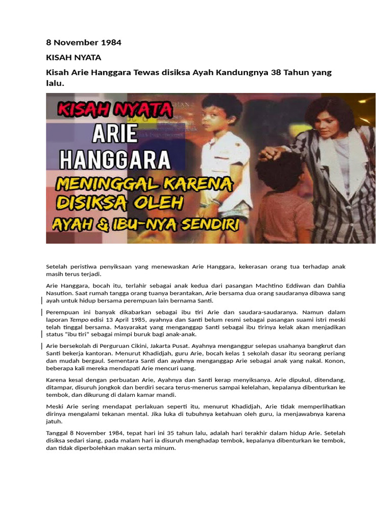 KISAH PILU ARI HANGGARA | PDF