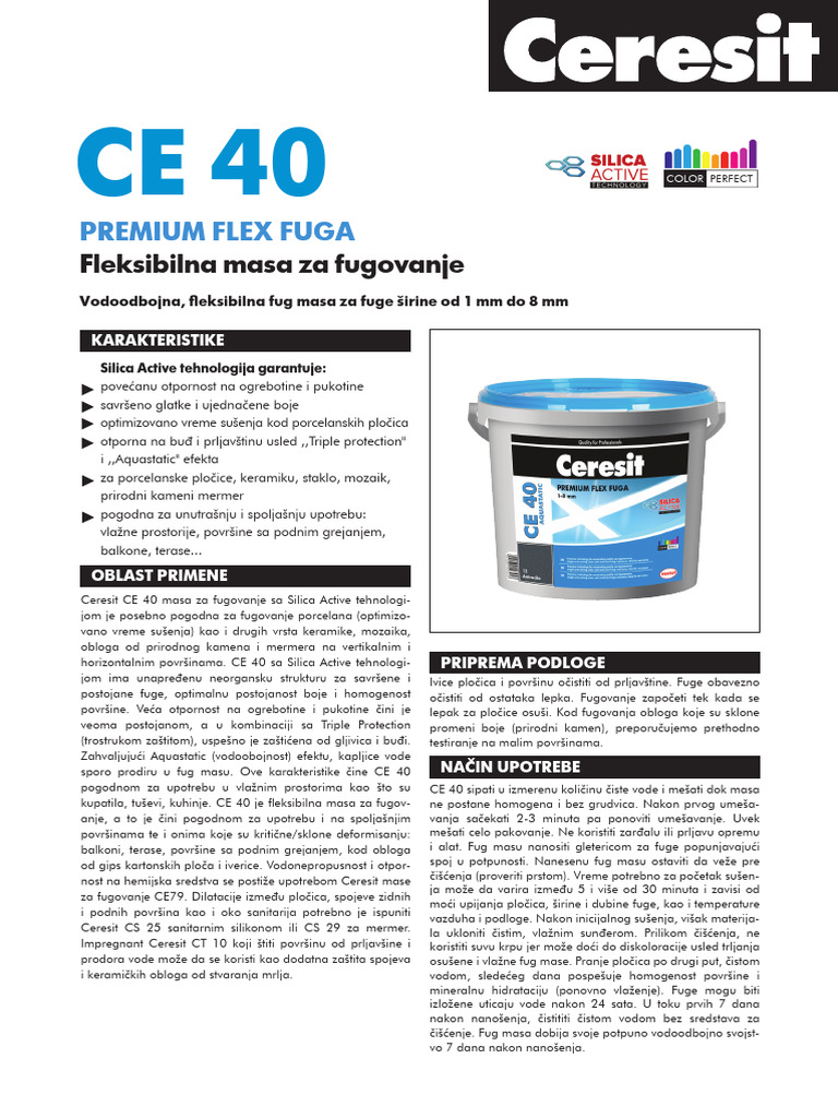 Ceresit Ce40 Tds Rs | PDF