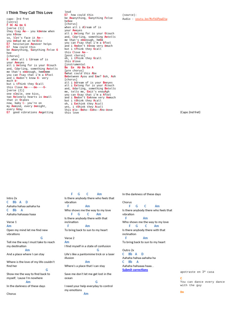 English Song | PDF | Song Structure | Songs
