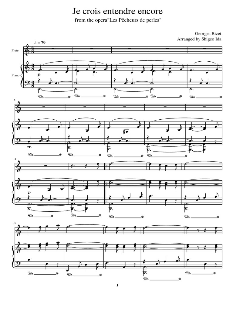 Je Crois Entendre Encore - Georges Bizet | PDF