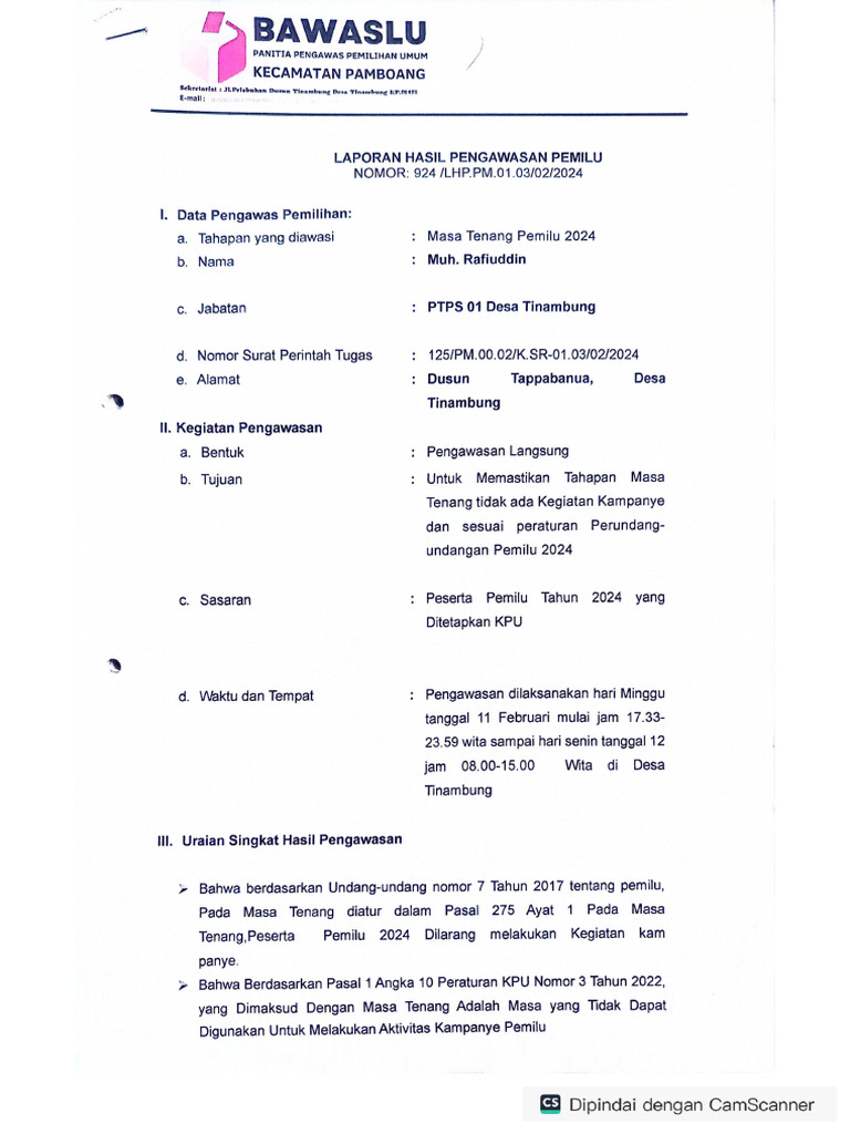 LHP 12 MASA TENANG TPS 1 | PDF