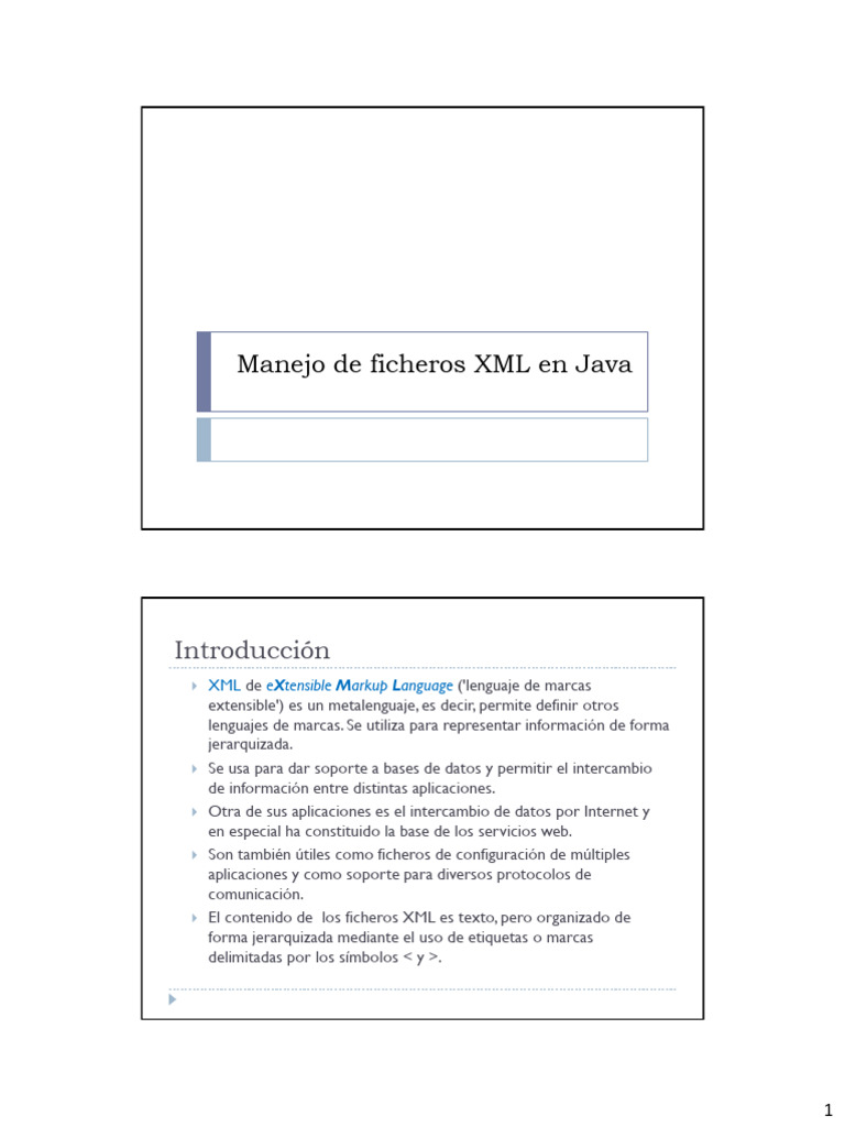 Manejo de Ficheros XML en Java | PDF