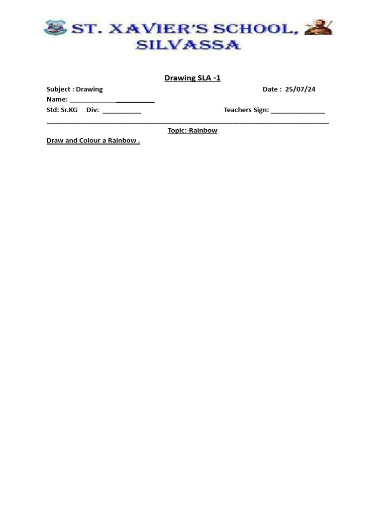 Drawing Activity (SLA-1) 2024-25 | PDF