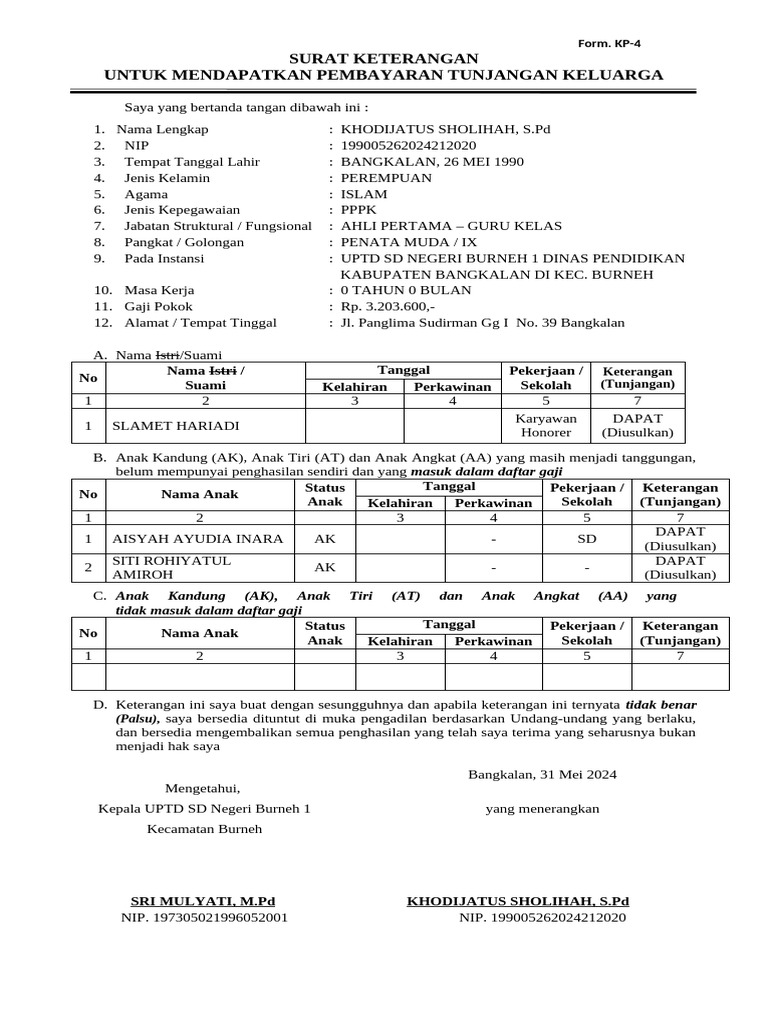 KP4 Bu Didin Burneh 1 | PDF