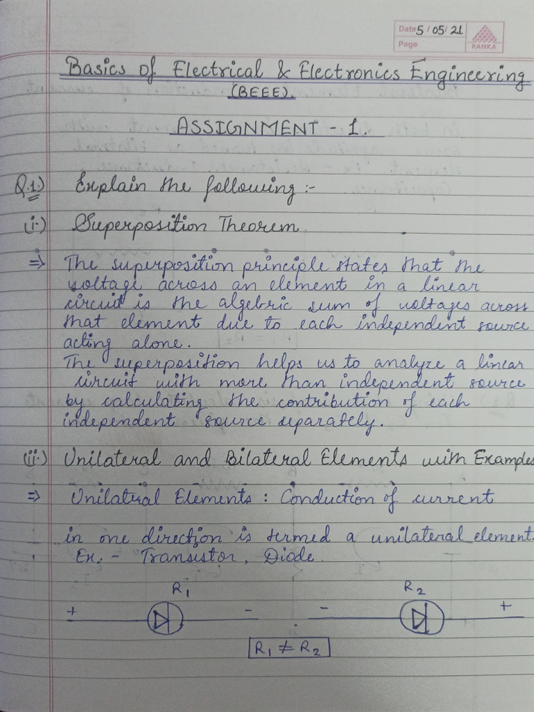 Beee Assignment 1 | PDF