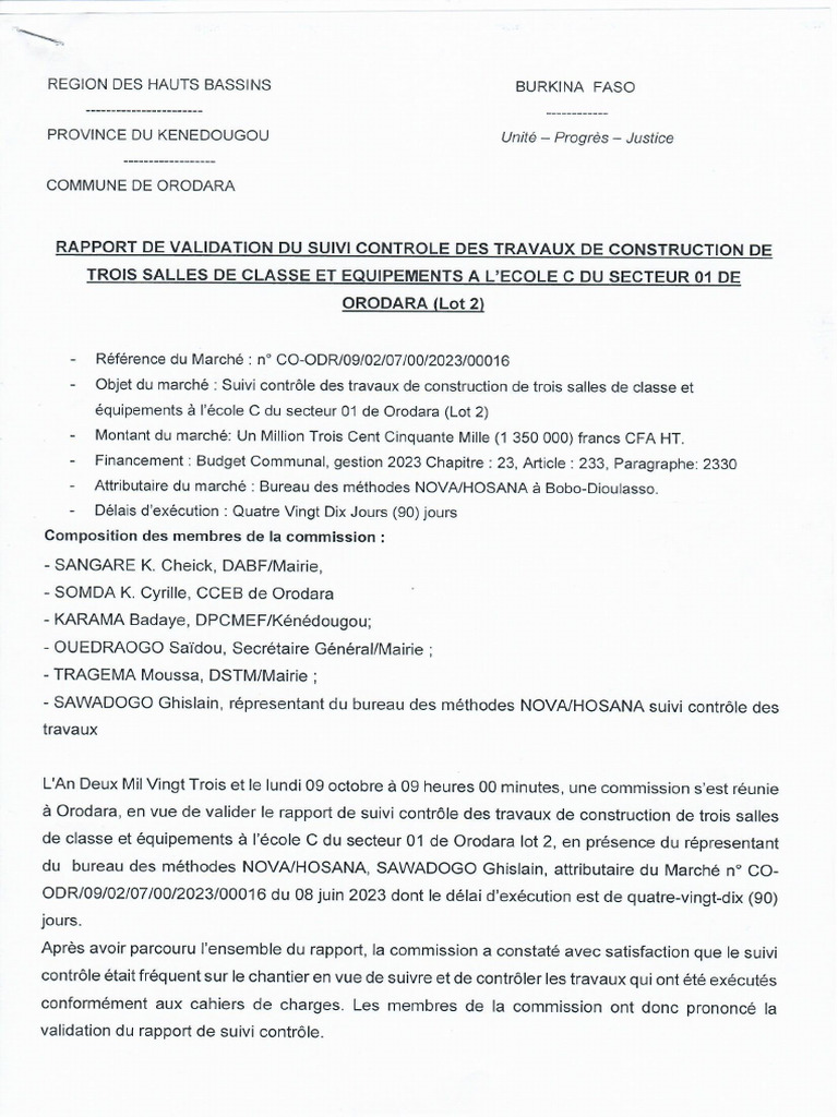 PV de Validation | PDF