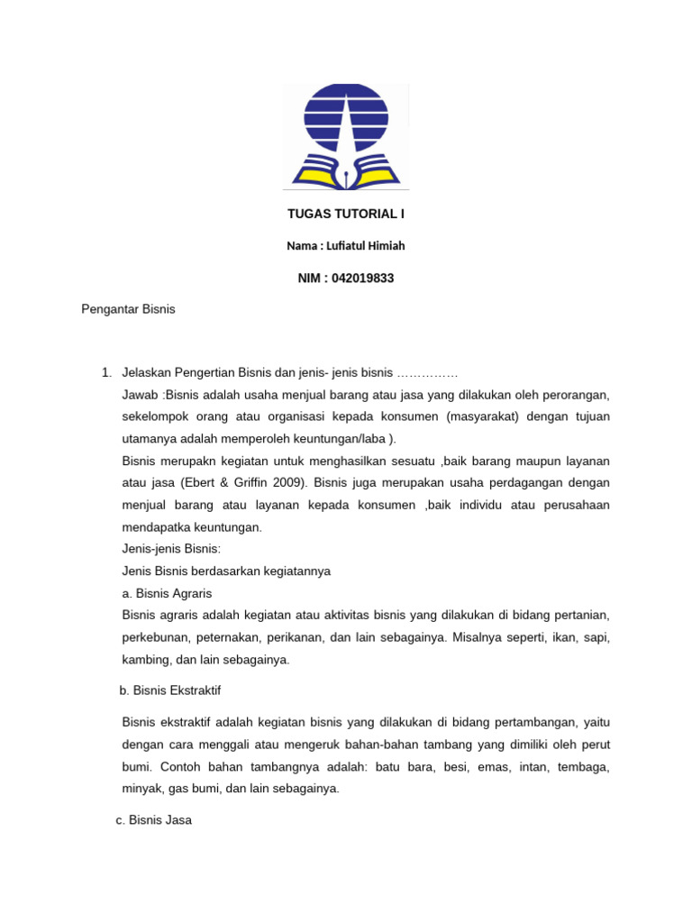 Tugas Tutorial I | PDF
