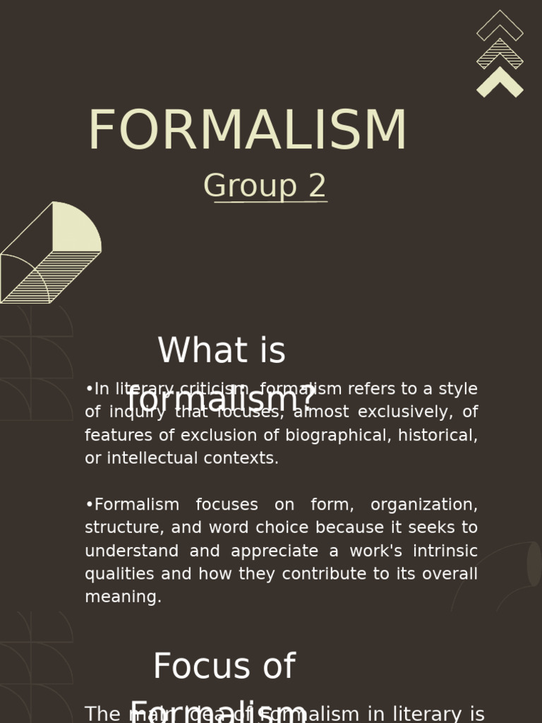 Formalism Group 2 | PDF