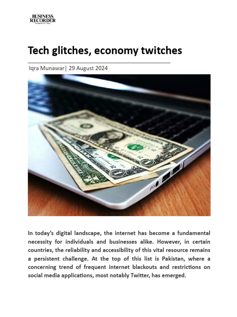 Pip Tech Glitches Economy Twitches | PDF