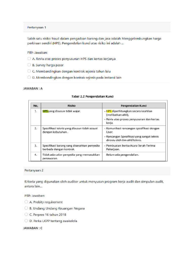 Free Test Probity Audit | PDF