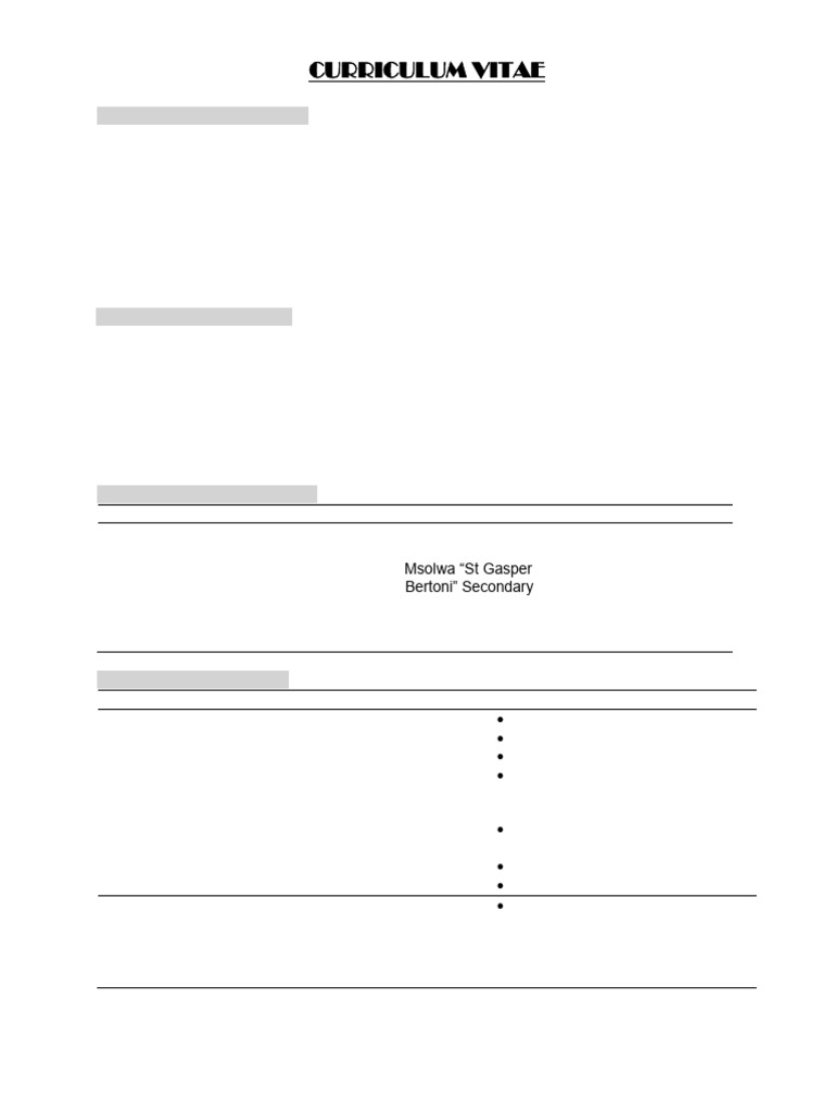 Alex Nyato CV 2024 | PDF