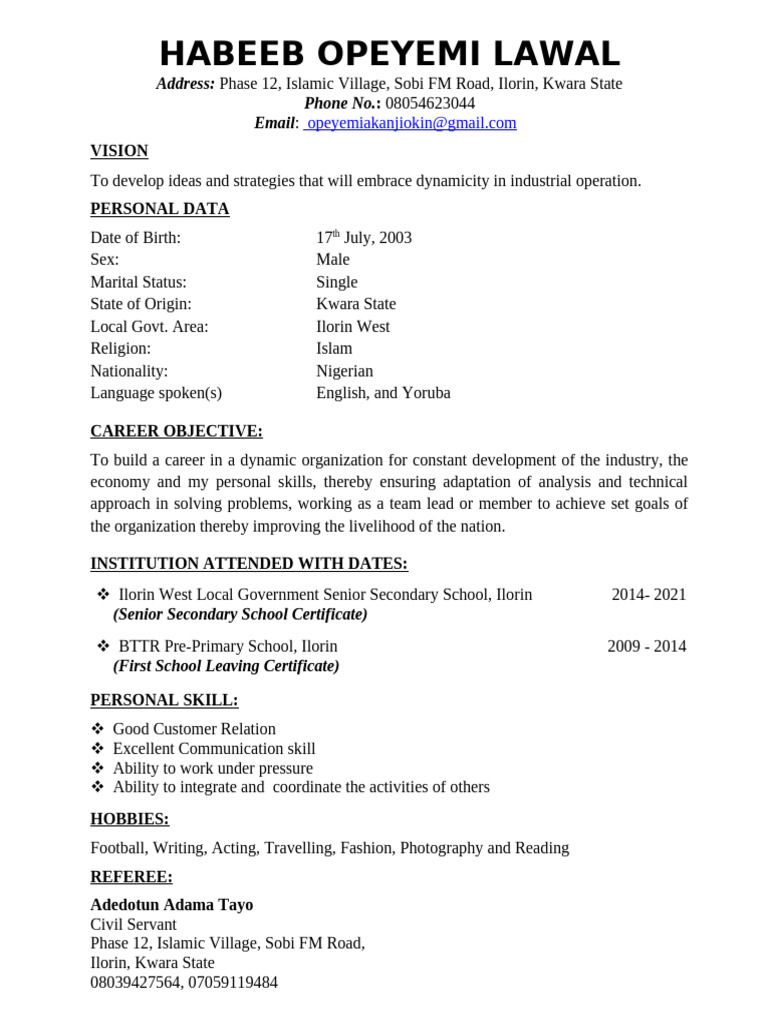 Habeeb CV | PDF