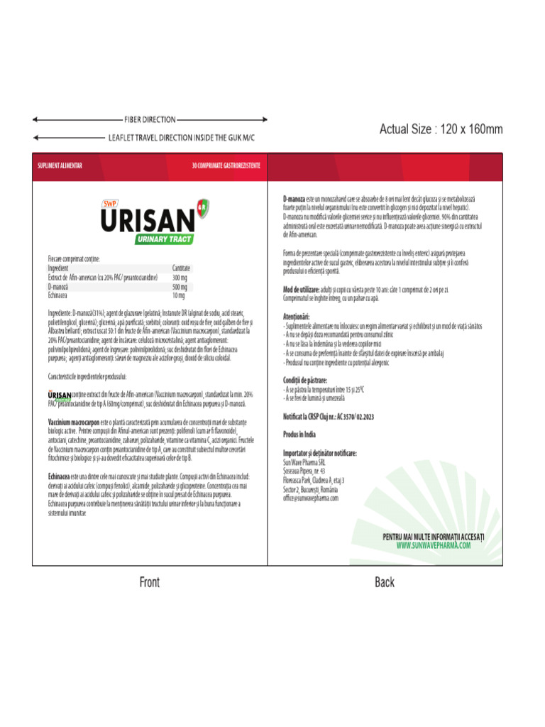 Prospect - URISAN URINARY TRACT 30CPS | PDF