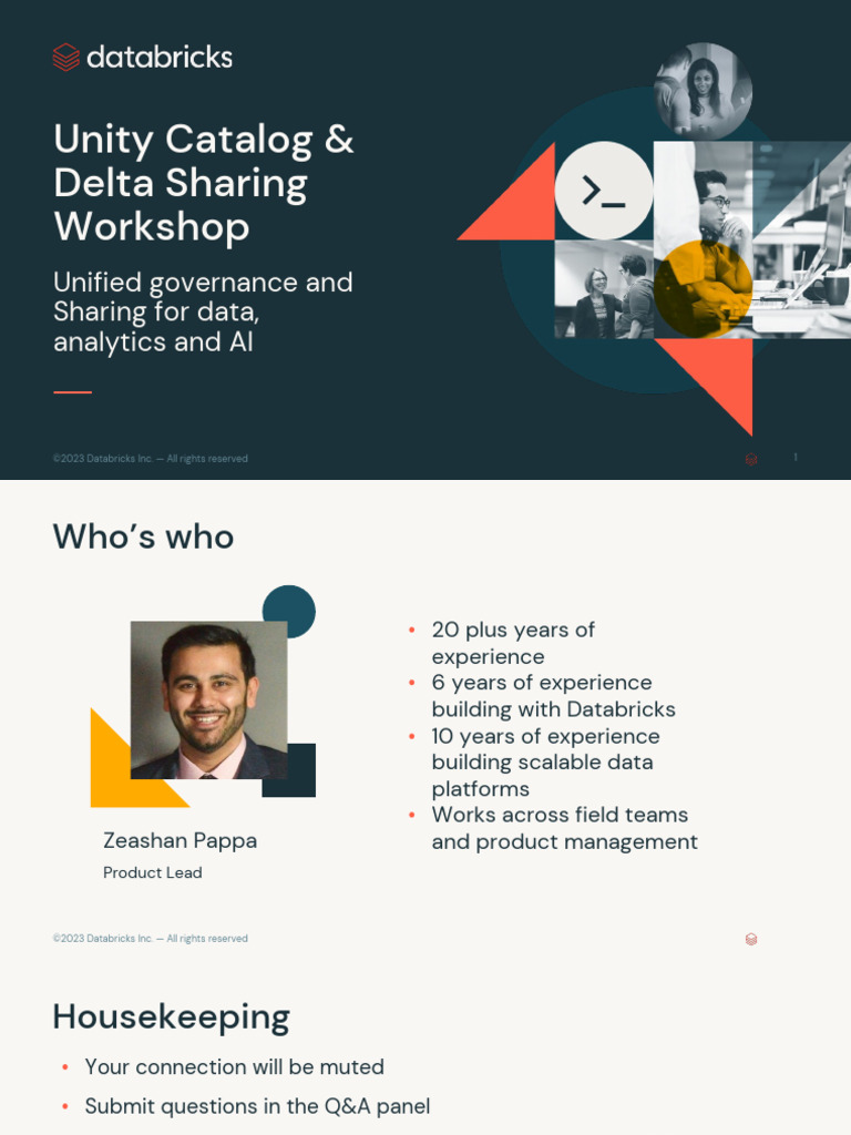 Unity Catalog Delta Sharing Workshop Deck | PDF